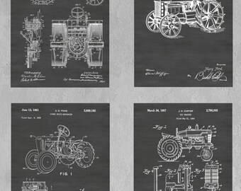 Tractor art | Etsy