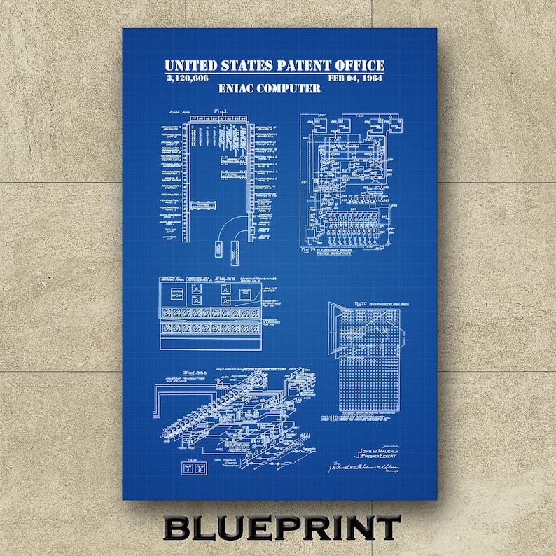 ENIAC Computer Patent ENIAC Poster ENIAC Print Computer | Etsy