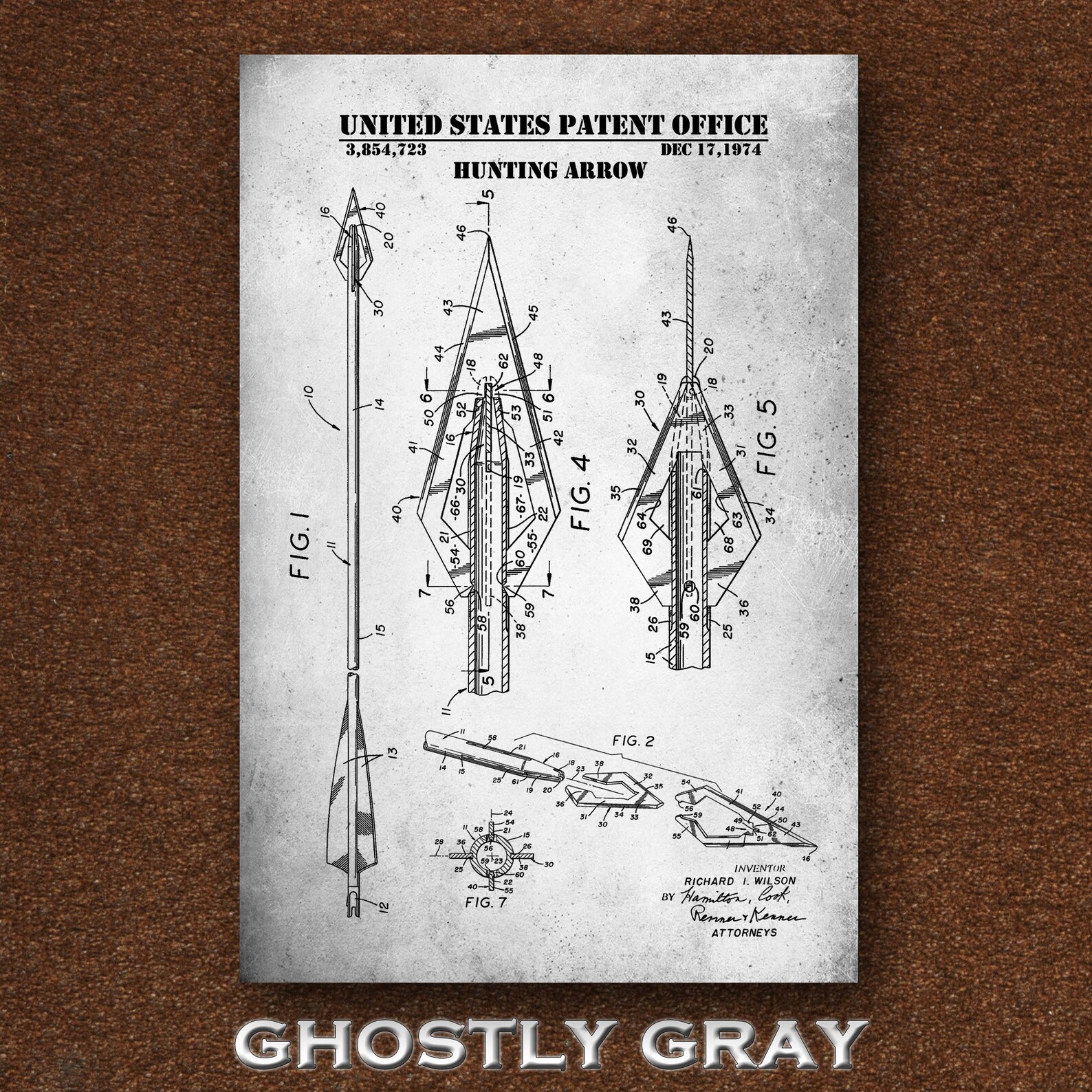 Hunting Arrow Patent Print Hunting Arrow Poster Archery - Etsy