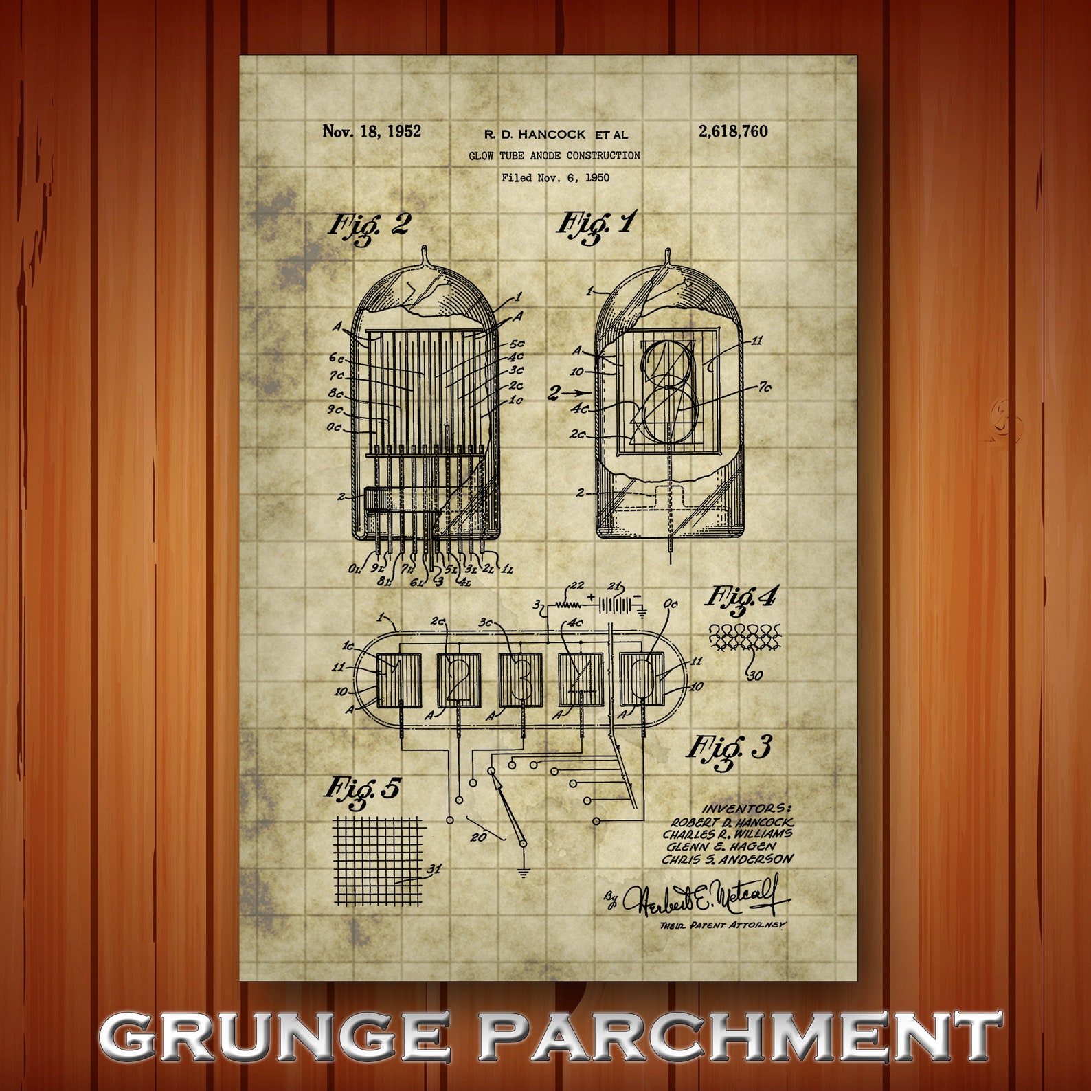 Nixie Tube Patent Print Nixie Tube Art Glow Tube Poster - Etsy