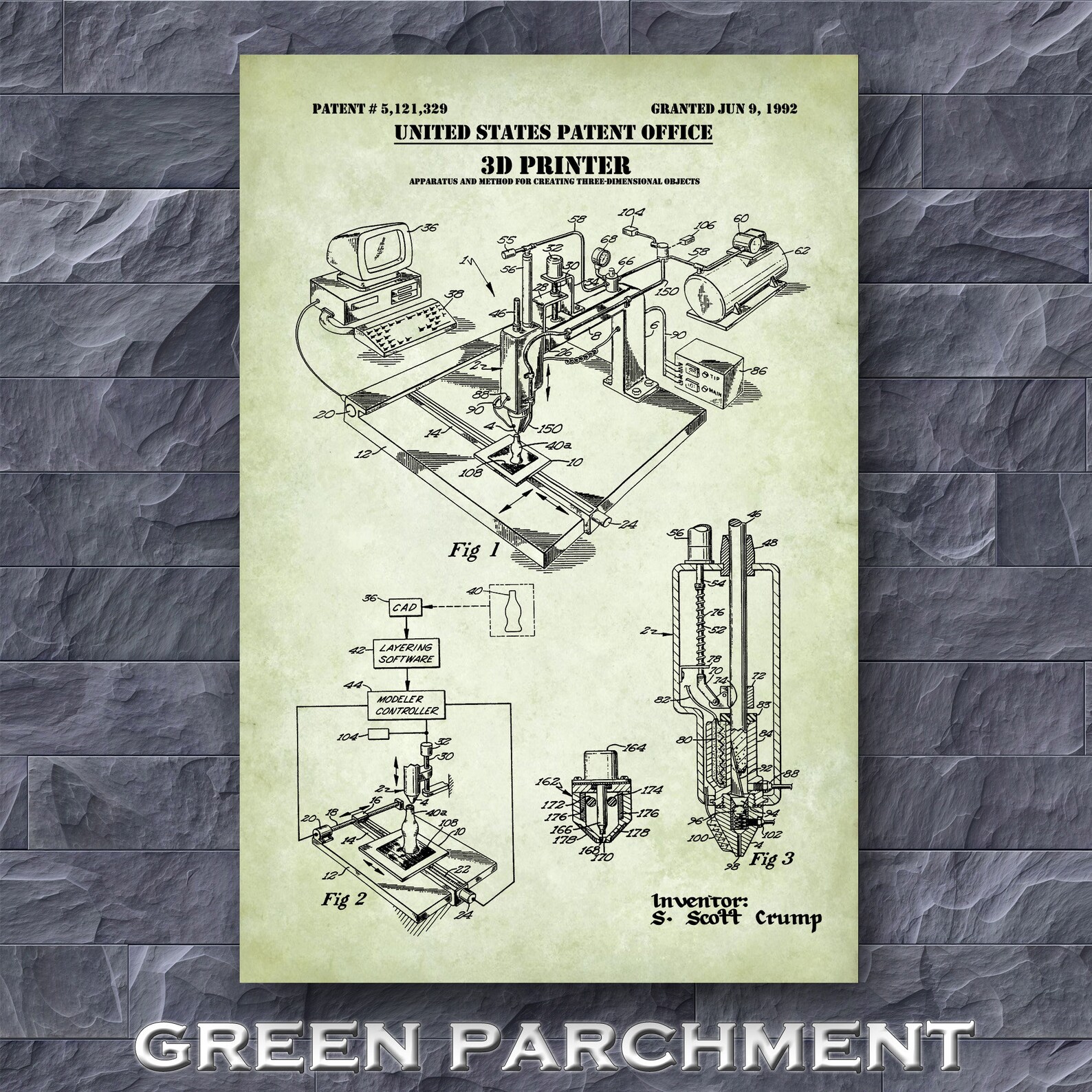 3D Printer Patent Print 3D Printer Poster 3D Printing Art | Etsy
