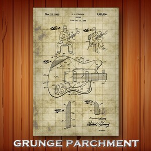 1960 Clarence Fender Poster Guitar Patent Print Electric - Etsy