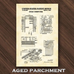 ENIAC Computer Patent ENIAC Poster ENIAC Print Computer - Etsy