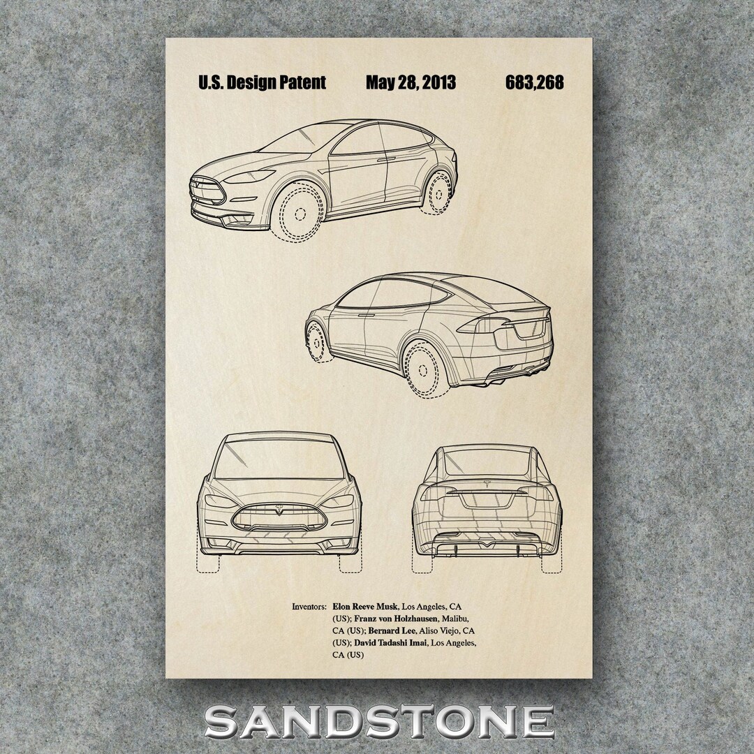2013 Tesla Model X Patent Print Tesla Motors Car Poster - Etsy