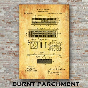 Cribbage Board Poster, Cribbage Patent Print, Cribbage Player Gift ...