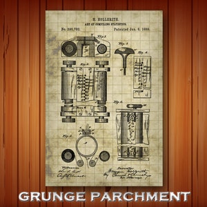 First Computer Poster Computer Patent Hollerith Machine - Etsy