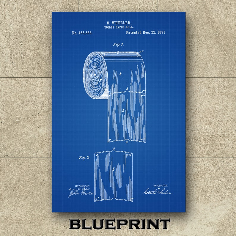 1891 Toilet Paper Poster Toilet Paper Print Bathroom Humor | Etsy