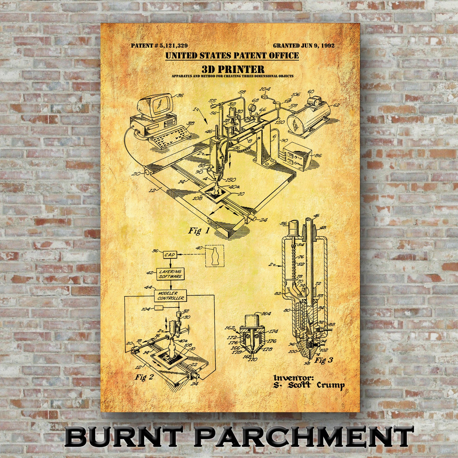 3D Printer Patent Print 3D Printer Poster 3D Printing Art | Etsy