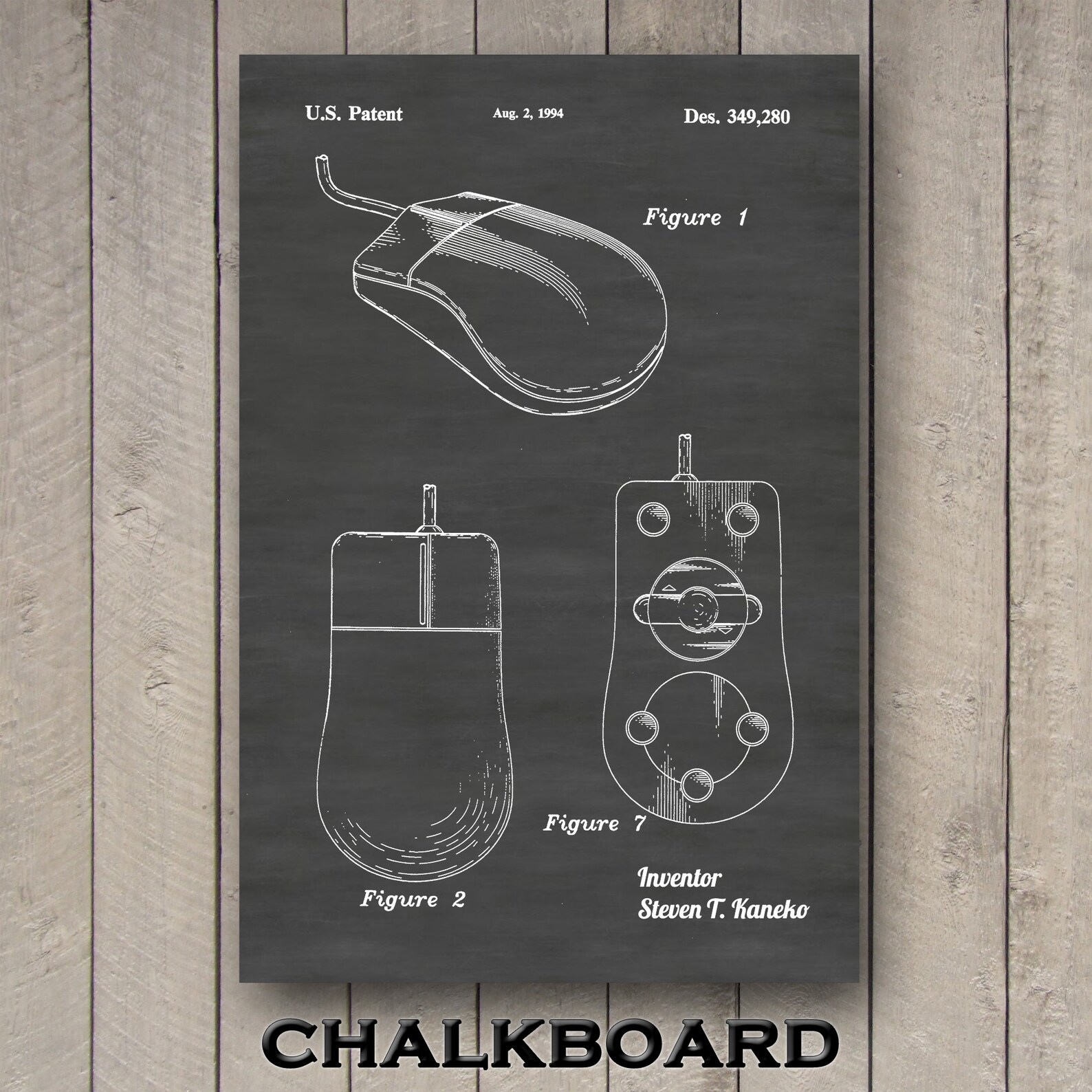 Computer Mouse Patent Print Microsoft Mouse Poster Computer | Etsy