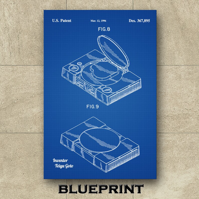 Sony Playstation Patent Playstation Print Playstation - Etsy