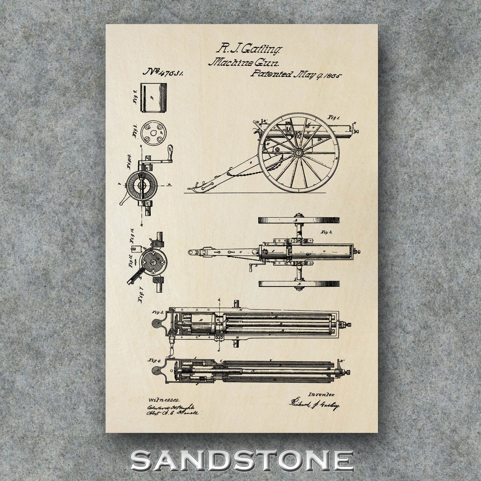 Civil War Gatling Gun Blueprints
