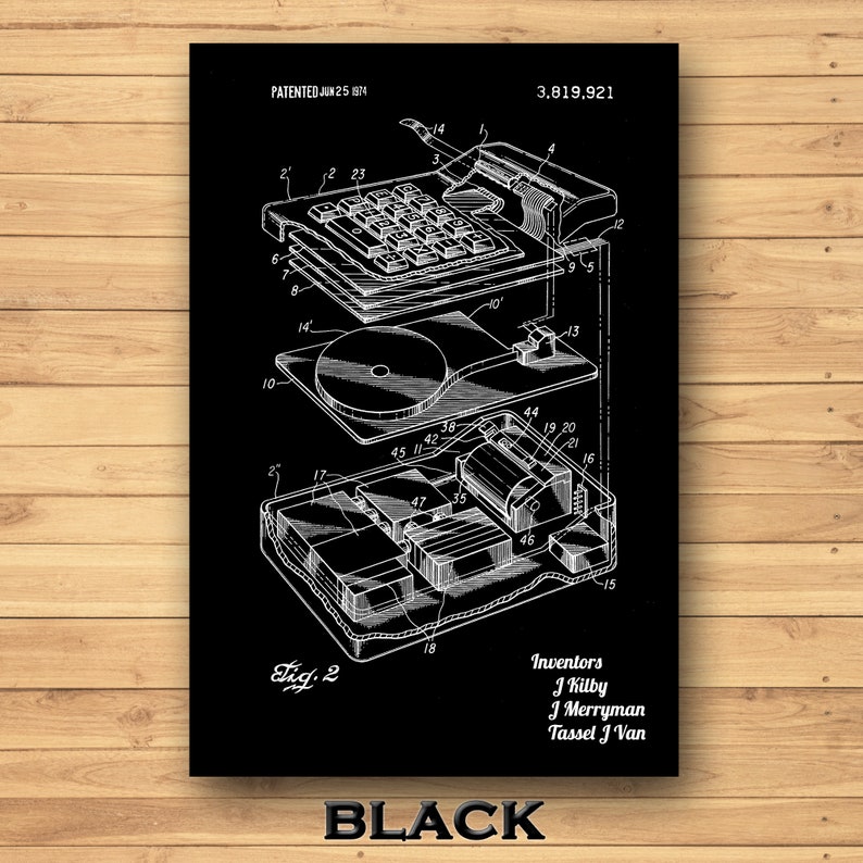 Calculator Patent Print Electronic Calculator Poster Adding | Etsy