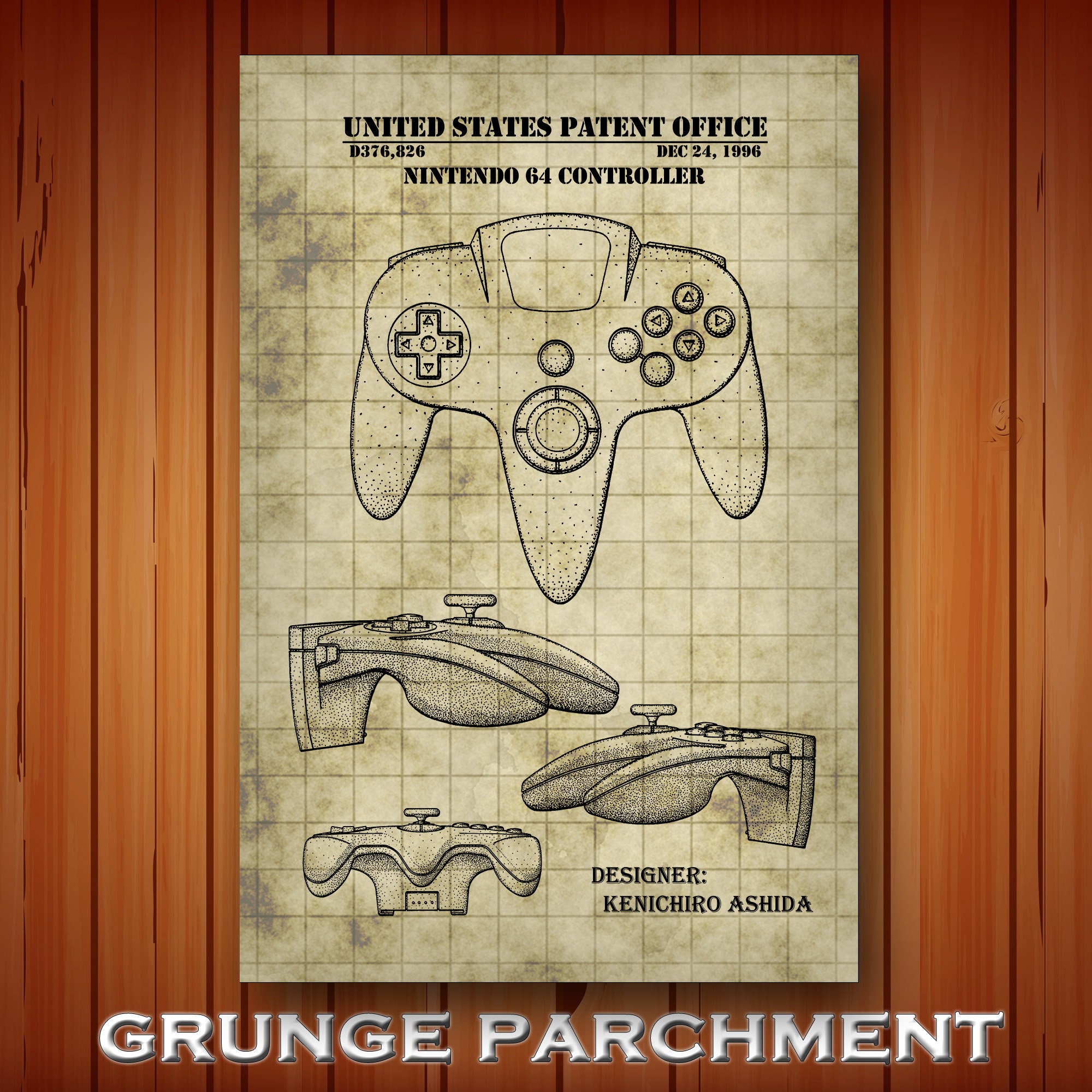 Nintendo 64 Controller Drawing