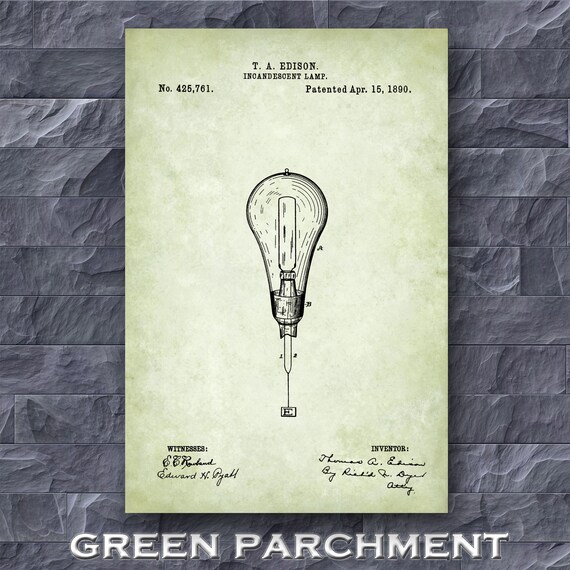 Thomas Edison Light Bulb Patent