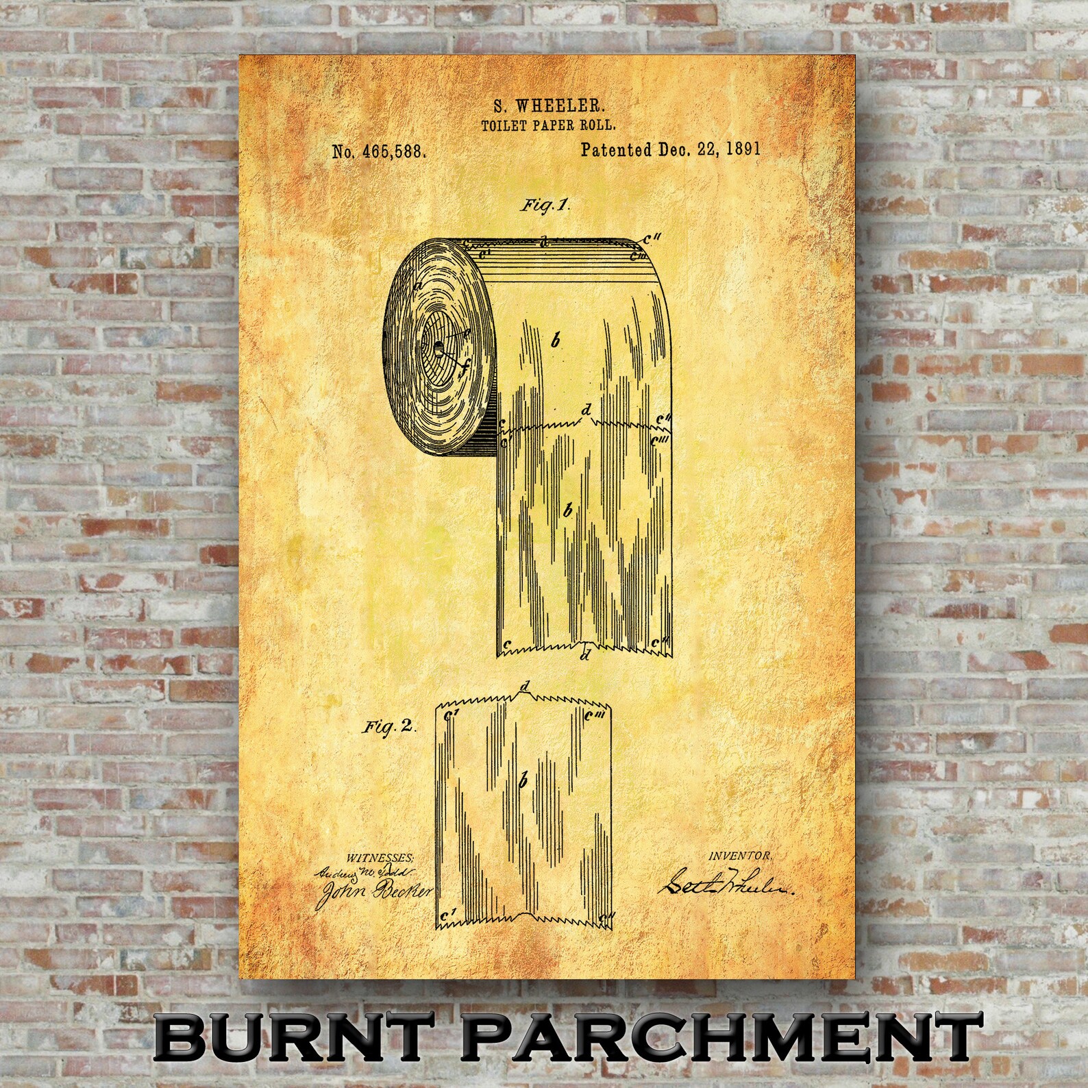 1891 Toilet Paper Poster Toilet Paper Print Bathroom Humor | Etsy