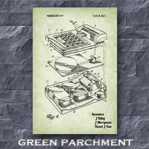 Calculator Patent Print Electronic Calculator Poster Adding - Etsy