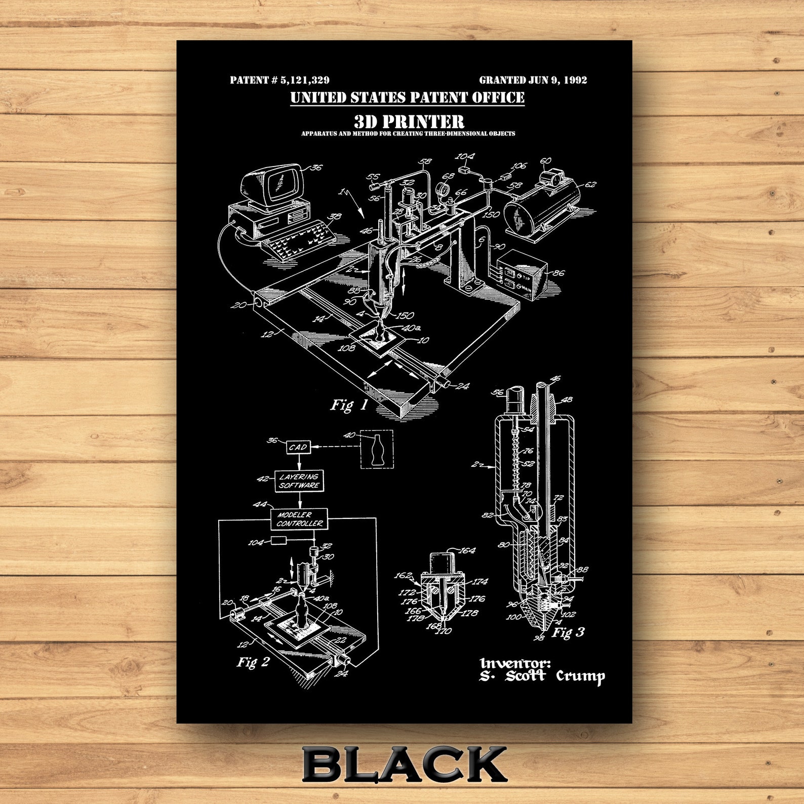 3D Printer Patent Print 3D Printer Poster 3D Printing Art | Etsy