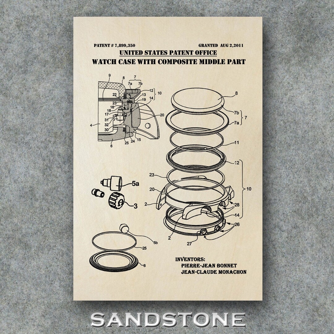 Watch Case Patent Print Exploded Watch Poster Watch Diagram - Etsy
