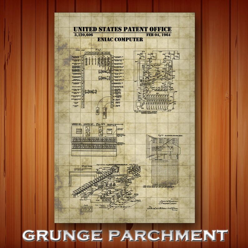 ENIAC Computer Patent ENIAC Poster ENIAC Print Computer | Etsy