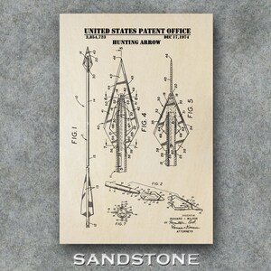 Hunting Arrow Patent Print Hunting Arrow Poster Archery - Etsy