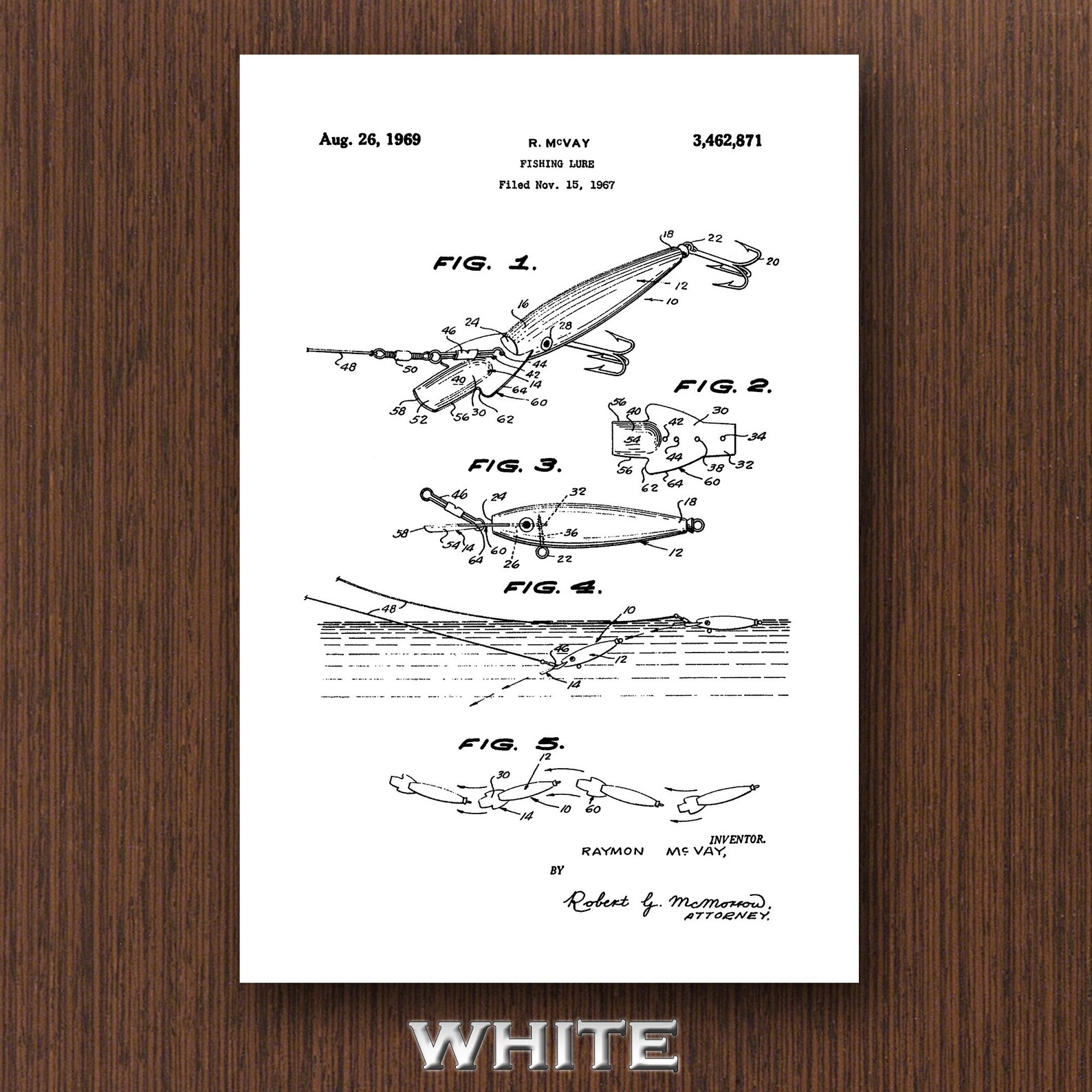 Fishing Lure Patent Print Fishing Lure Poster Artificial - Etsy