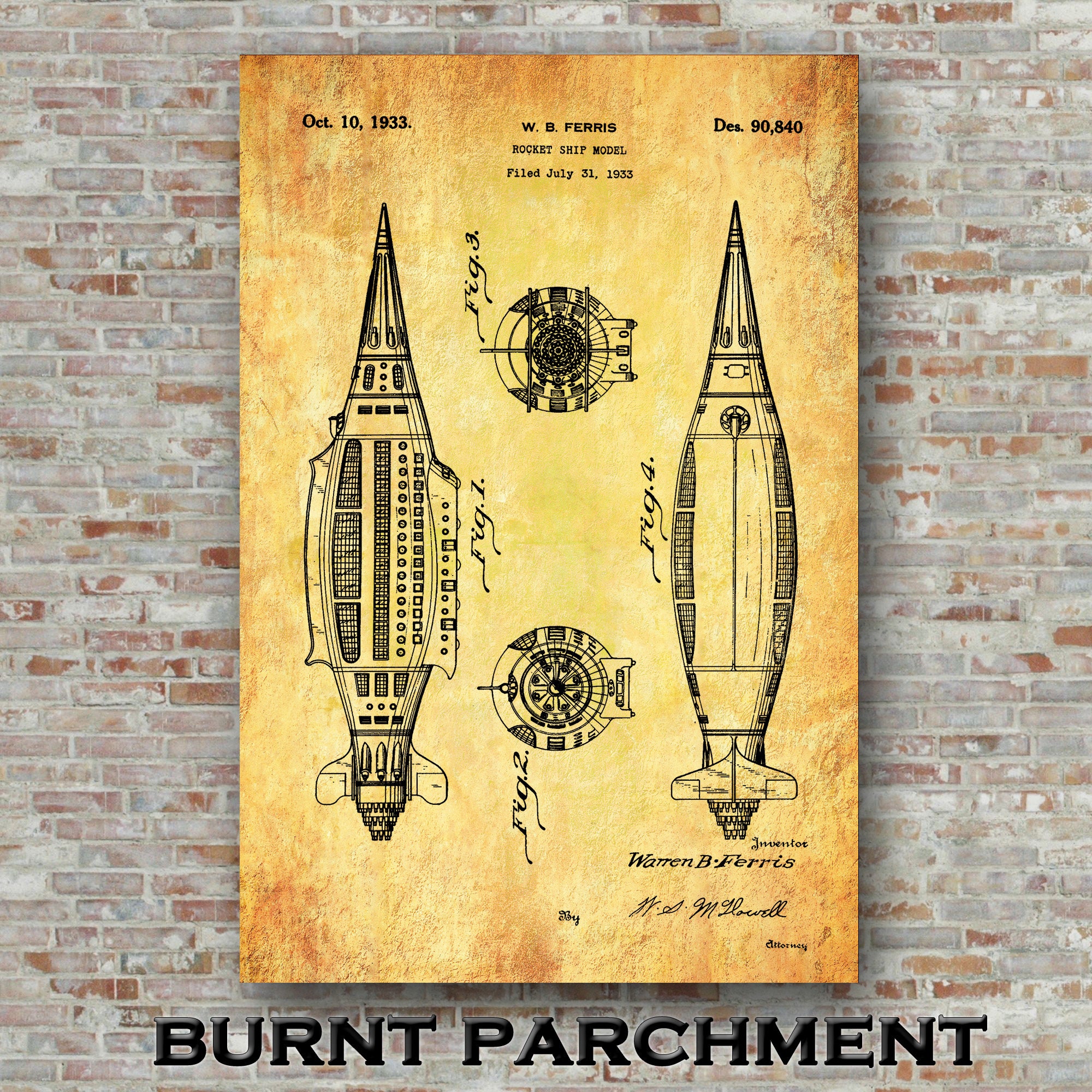 Retro Rocket Ship Posters