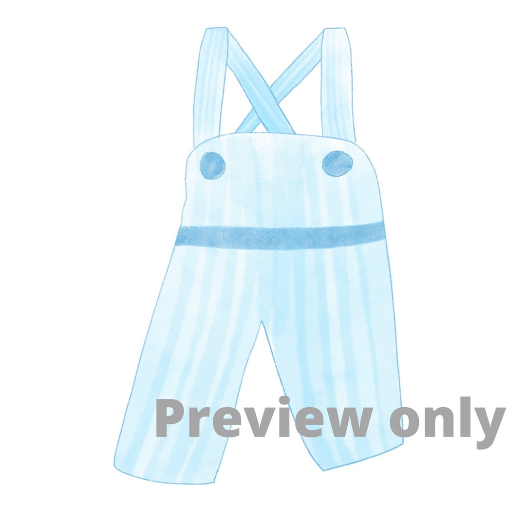 Boy’s Blue Overalls Image / Clip Art - Etsy
