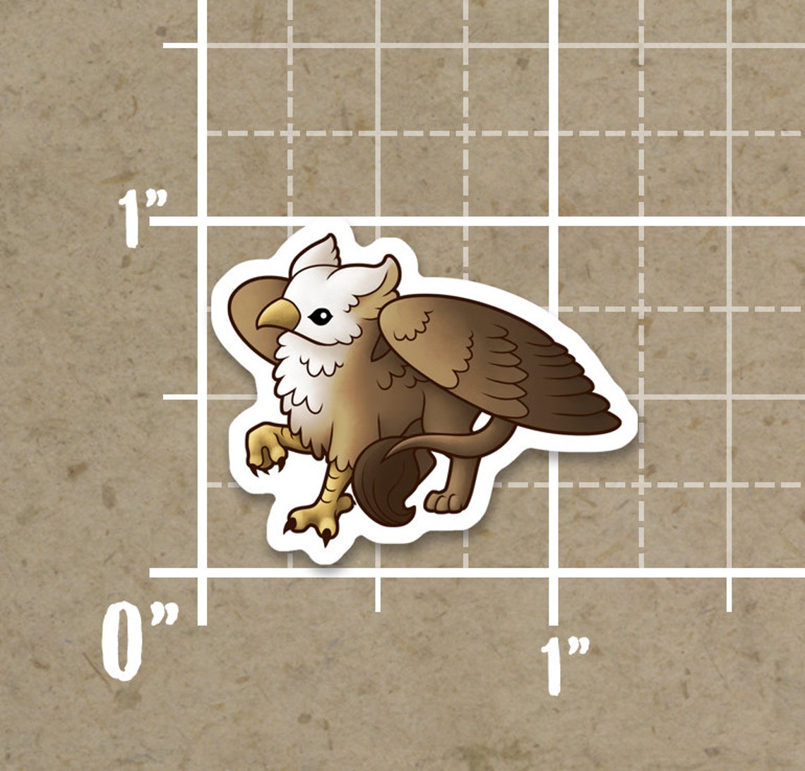 Vinyl Sticker - Tiny Gryphon - Etsy