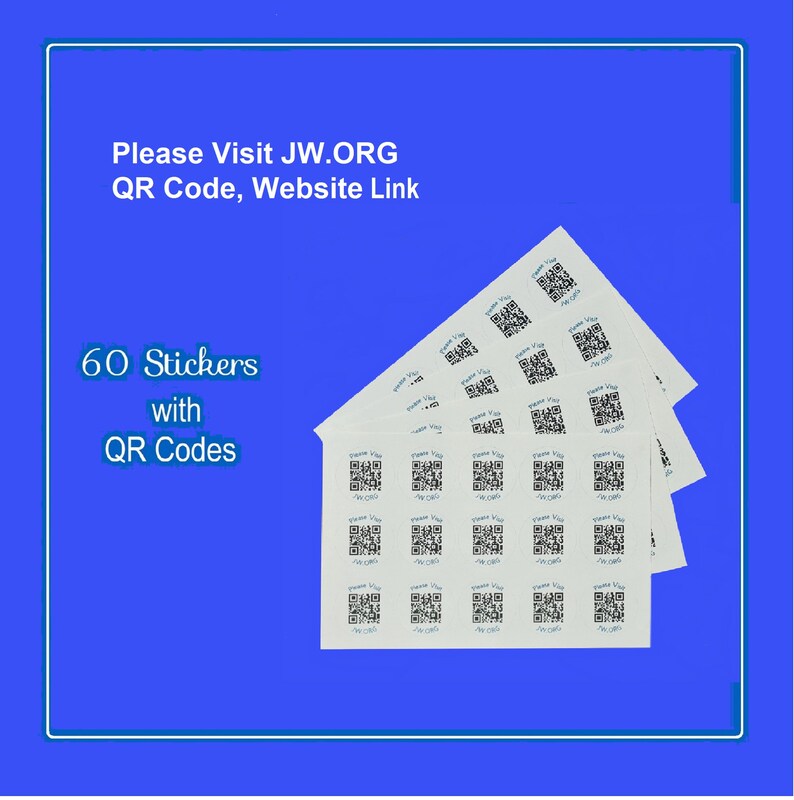 60 X "please Visit Jw.org", QR Code - JW Stickers - Etsy