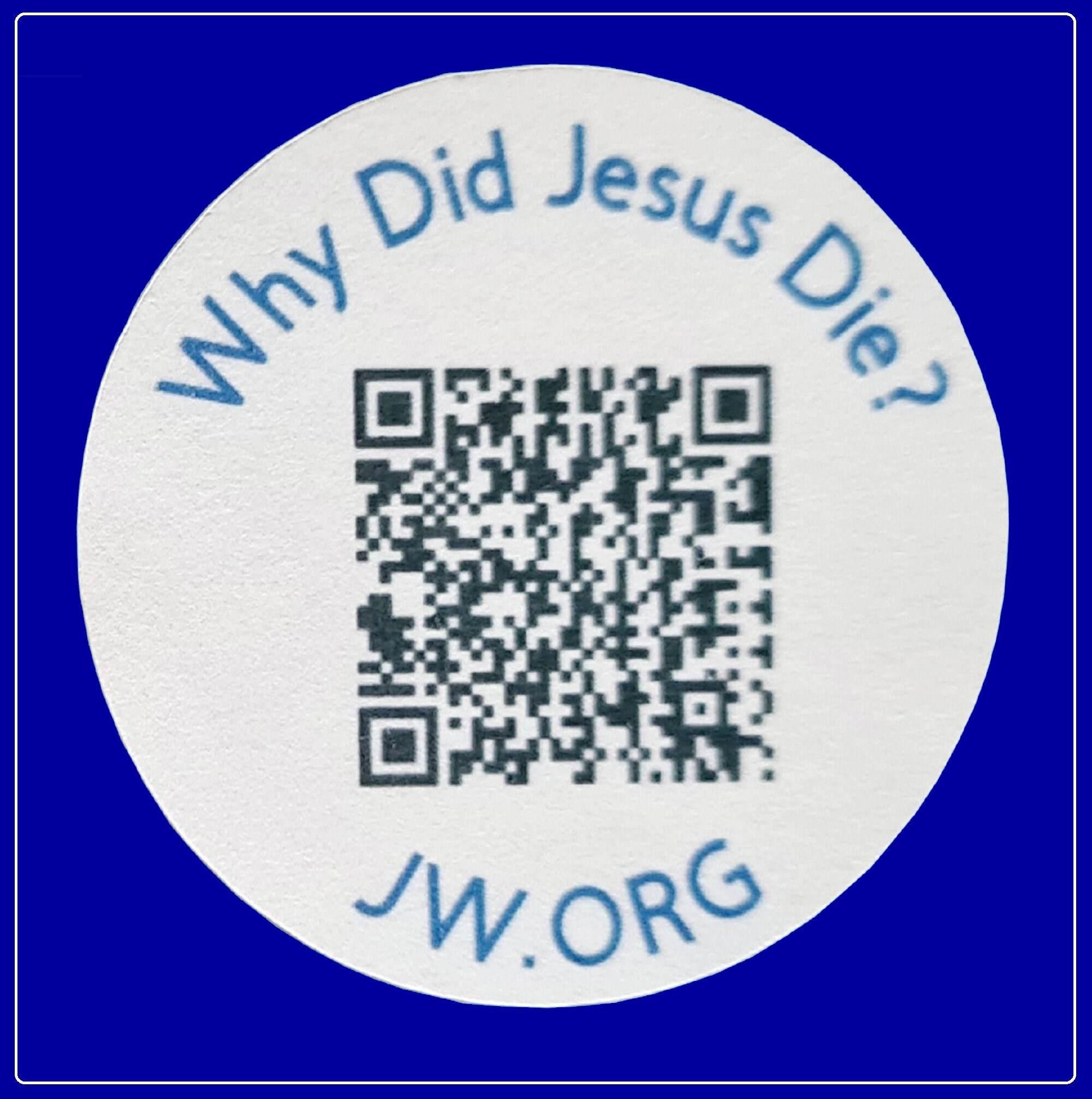 60 X why Did Jesus Die, Memorial, Video Link QR Code JW Stickers - Etsy