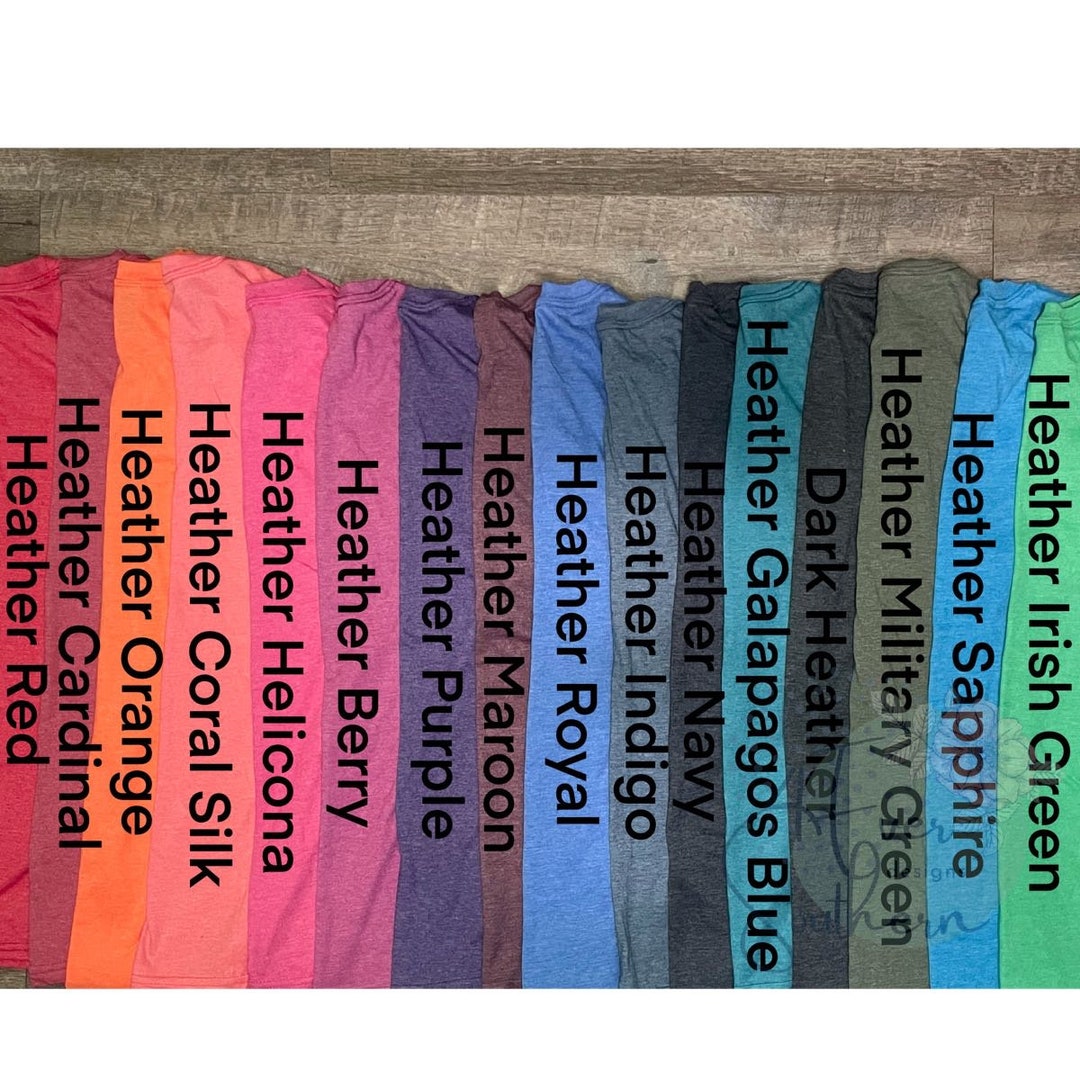 Color Wheel Gildan Softystyle 640 Heather Series Shirt Mock Up