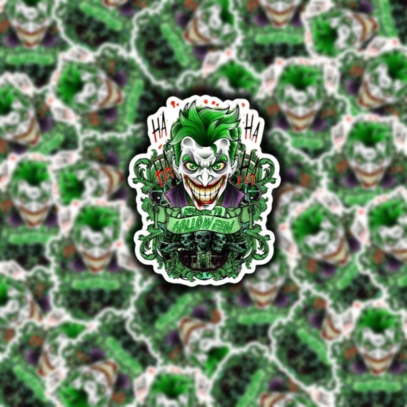 The Joker Sticker Halloween Die-cut Laminated Waterproof - Etsy