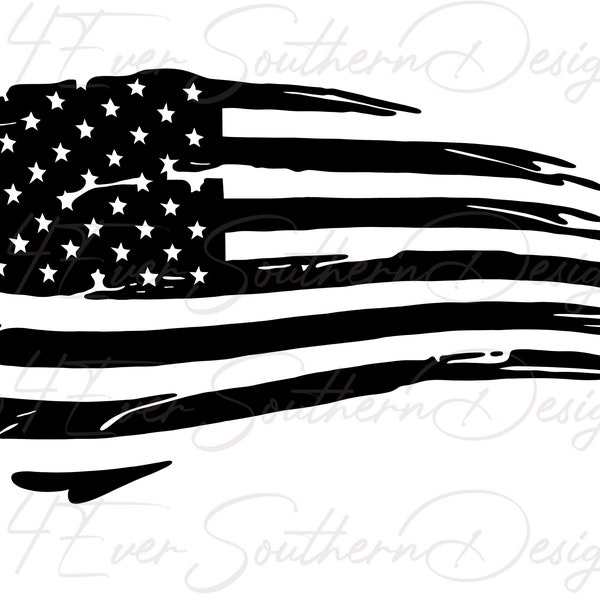 Ripped American Flag Svg - Etsy