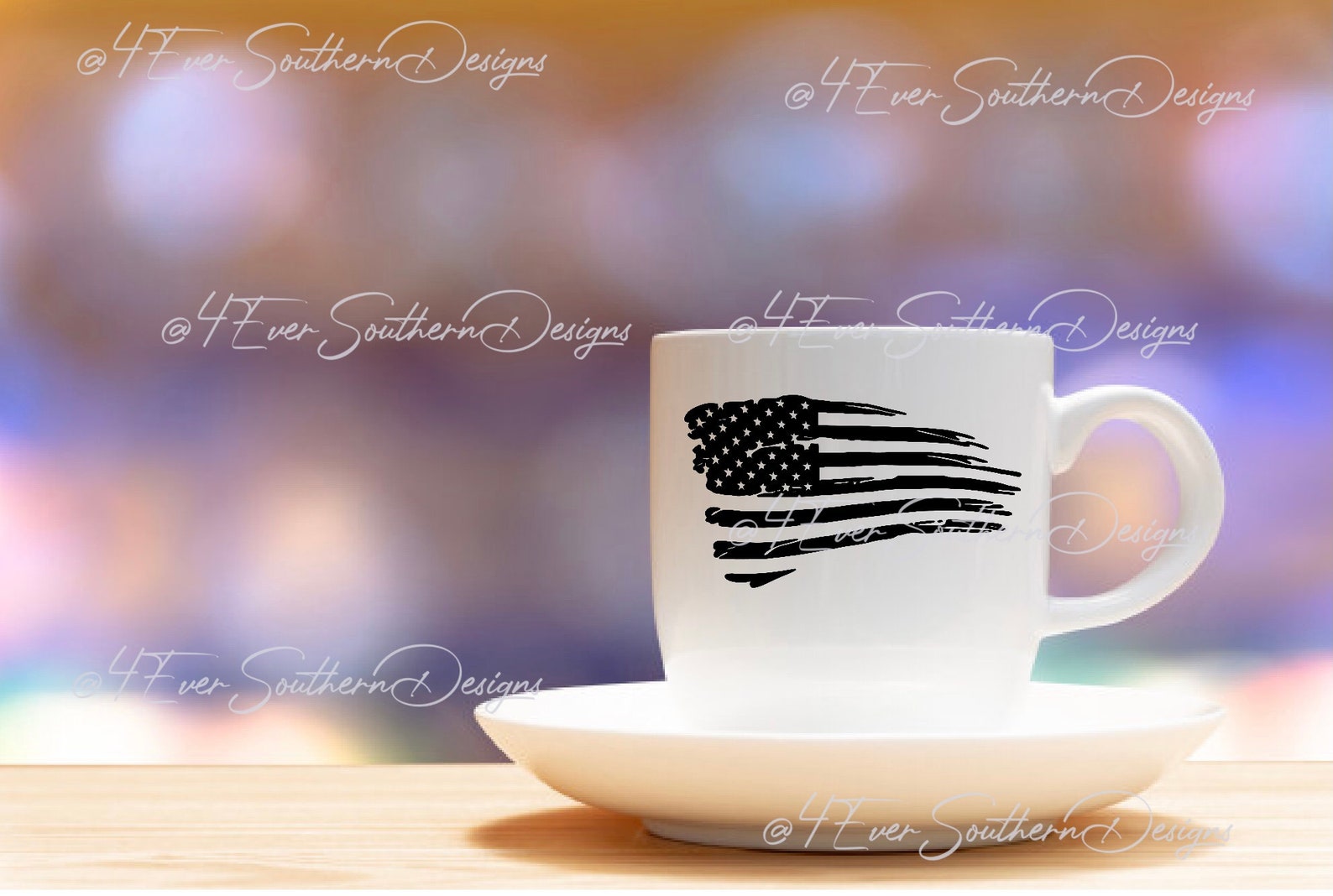 Patriotic Ripped American Flag, Sublimation Design, Digital File, Print ...