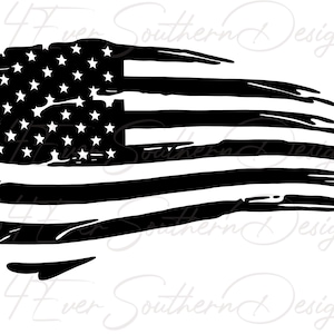 Patriotic Ripped American Flag, Sublimation Design, Digital File, Print ...