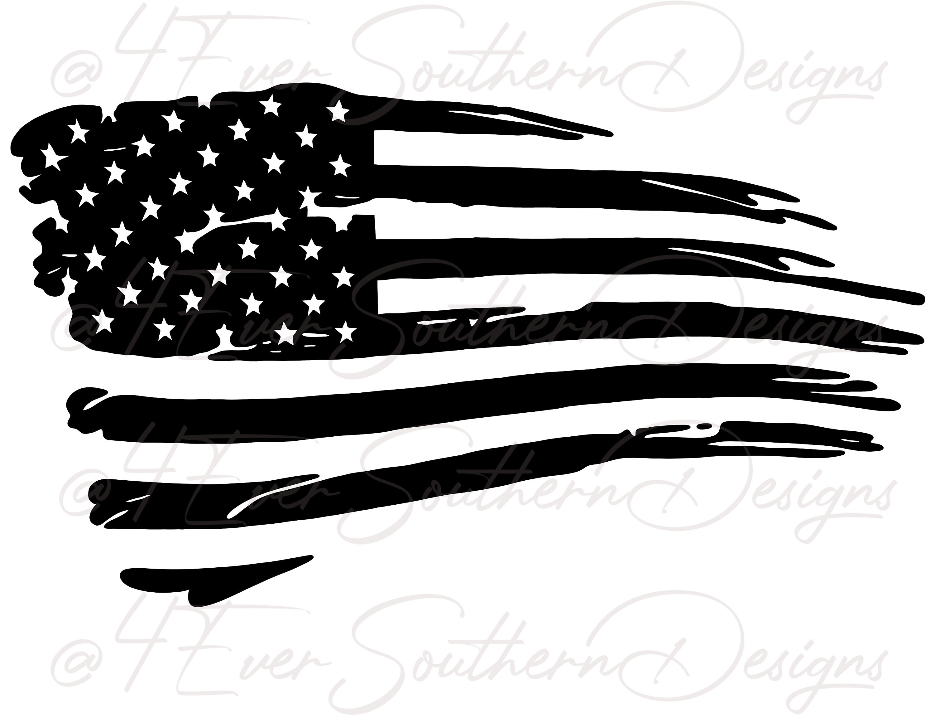 Patriotic Ripped American Flag, Sublimation Design, Digital File, Print ...