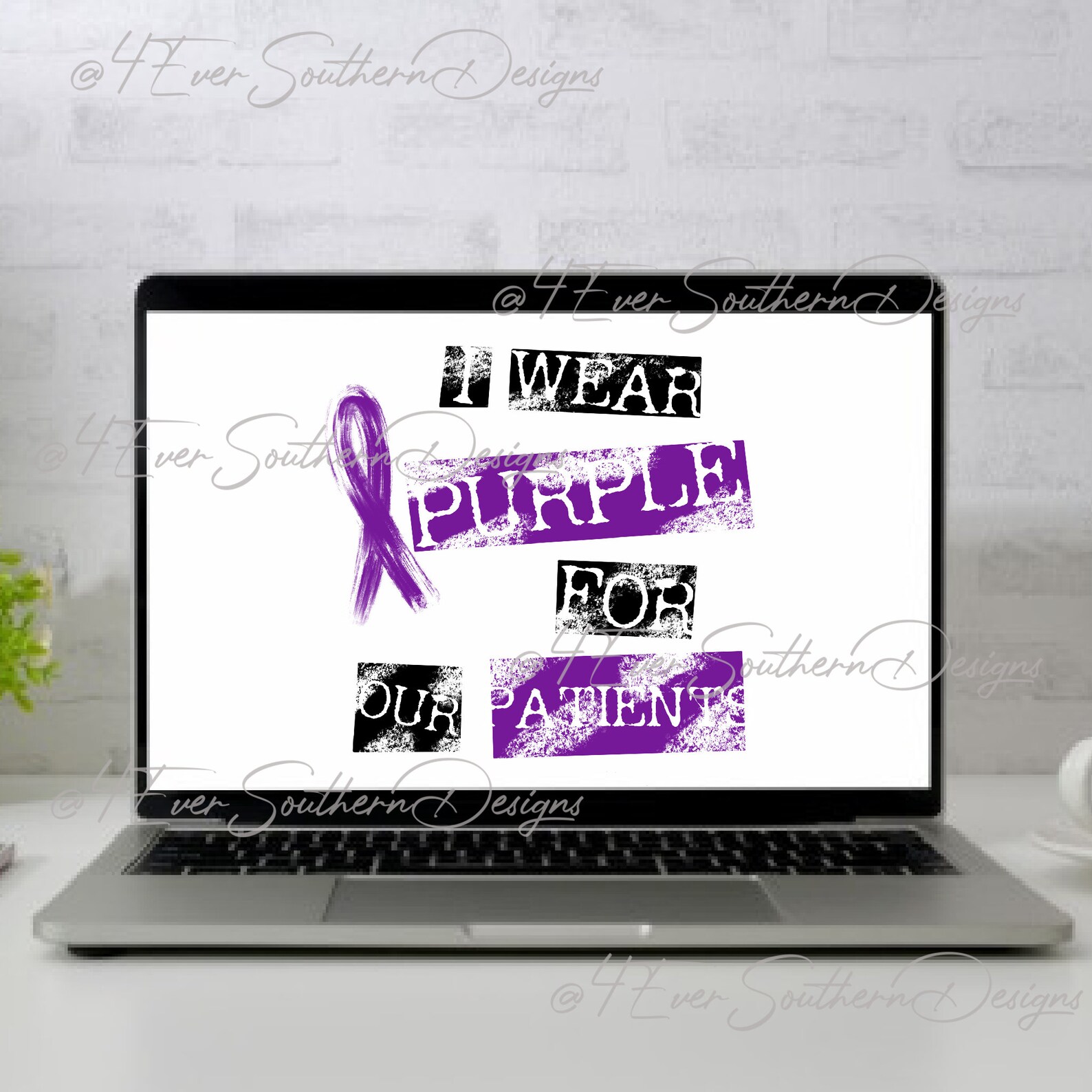 I Wear Purple for Our Patients, Substance Awareness, Digital File ...