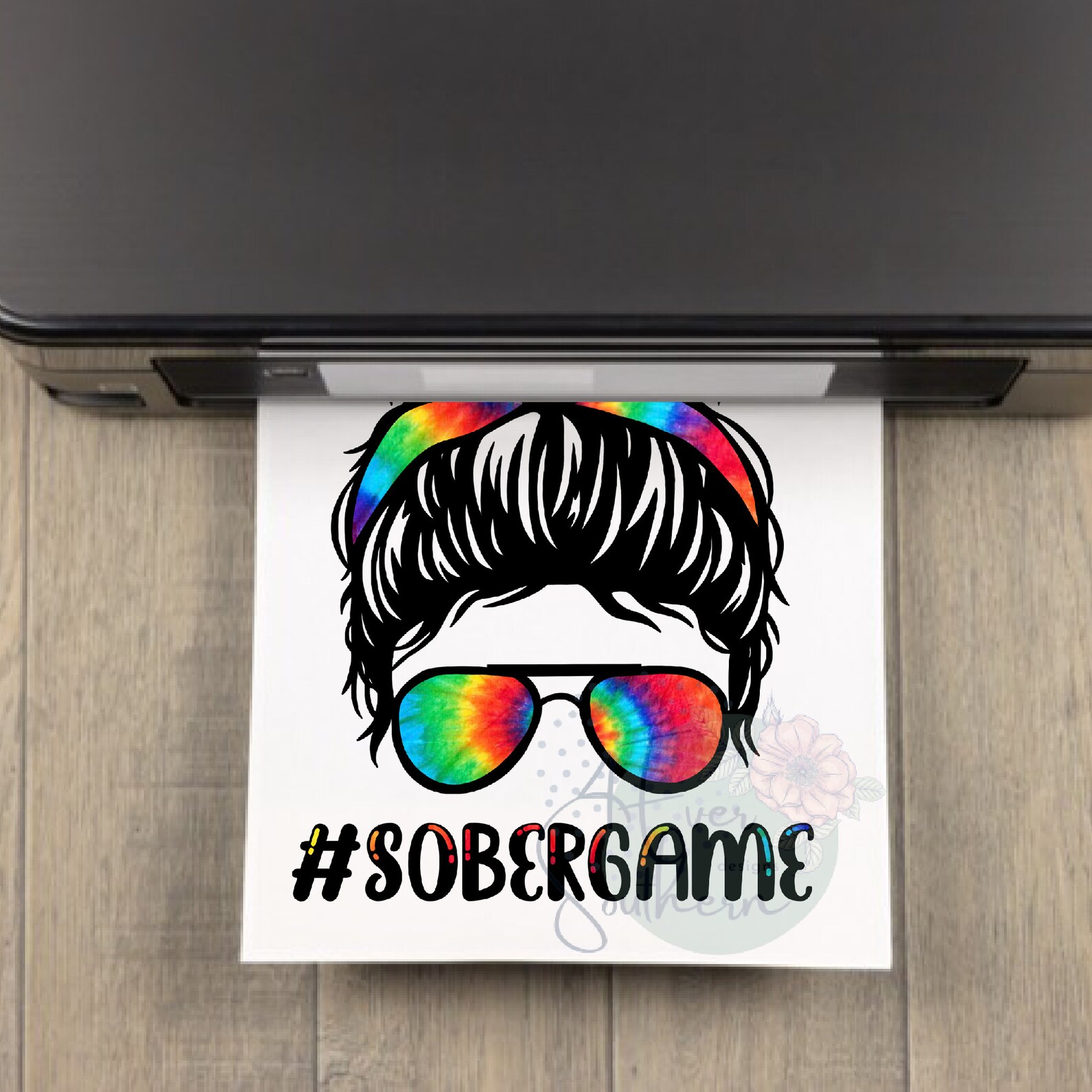 No Shame in My Sober Game, Tie Dye, Sublimation Design, Digital File ...