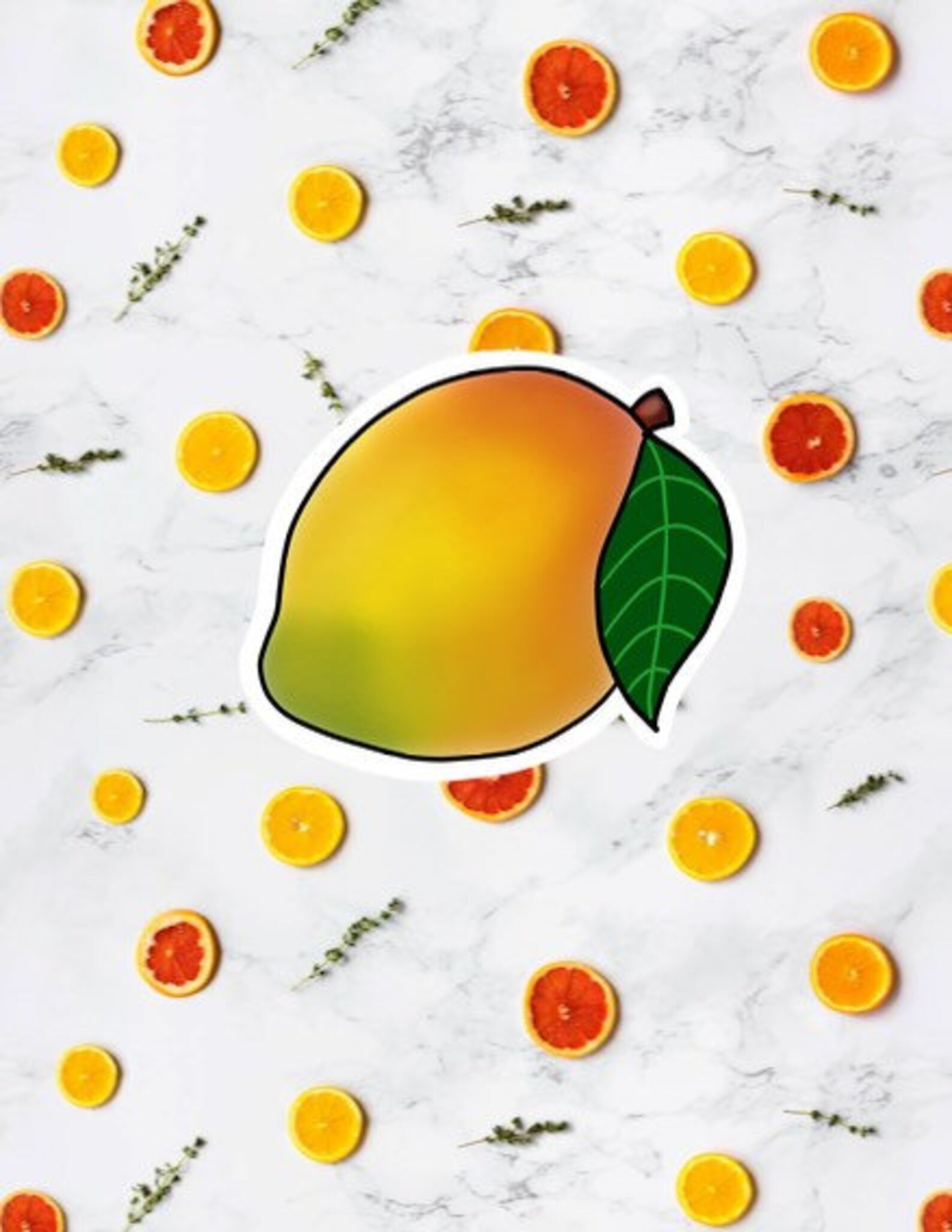 Mango Sticker Fruit Die-cut Waterproof - Etsy