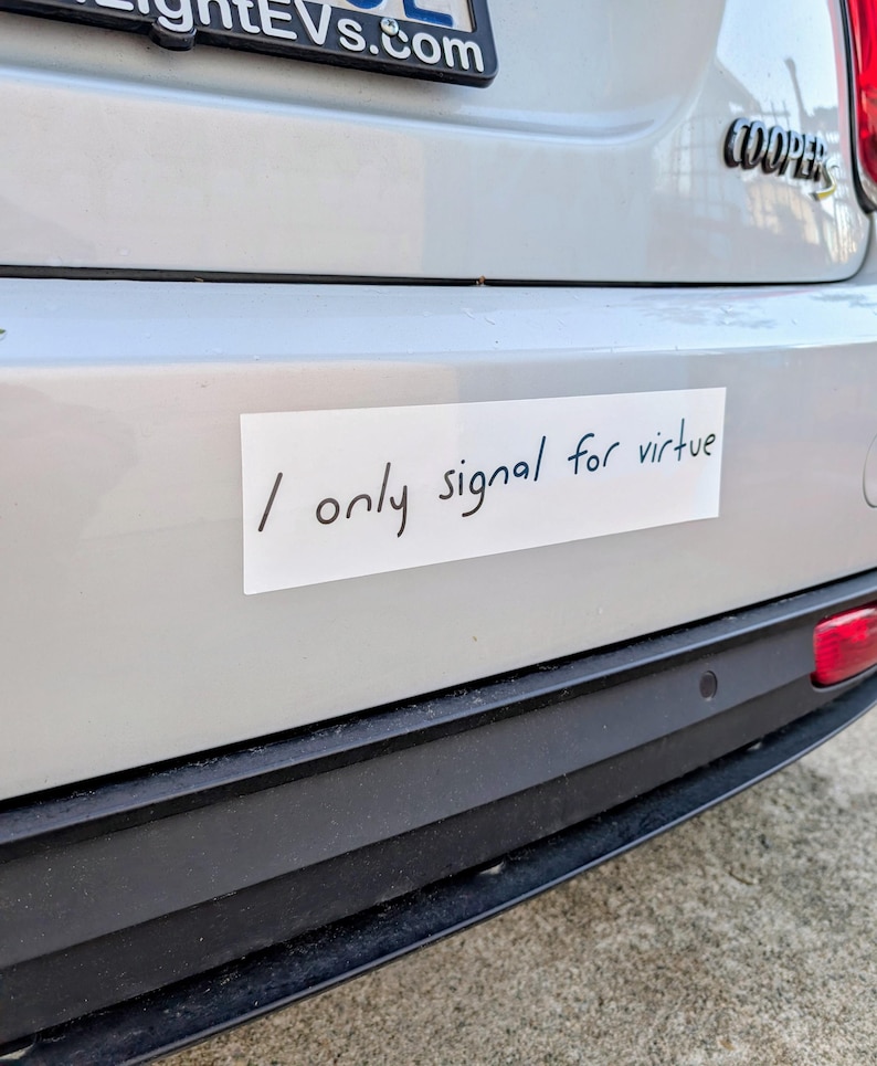 I Only Signal for Virtue, Bumper Sticker - Etsy
