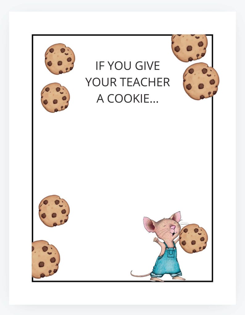 If You Give a Teacher a Cookie Book - Etsy