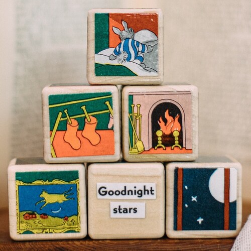 6 Goodnight Moon Wooden Blocks - Etsy