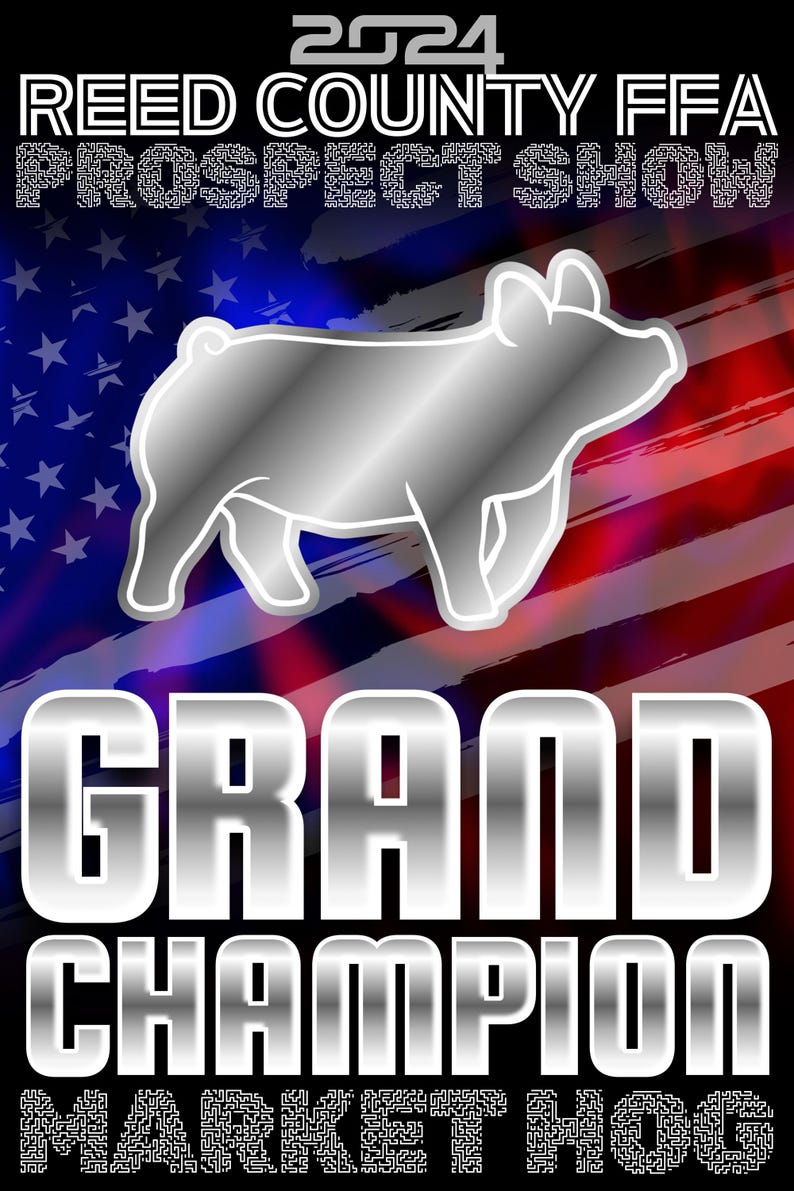 Custom Vinyl Design Stock Show Banner | Steer, Heifer, Goat, Lamb, Pig ...