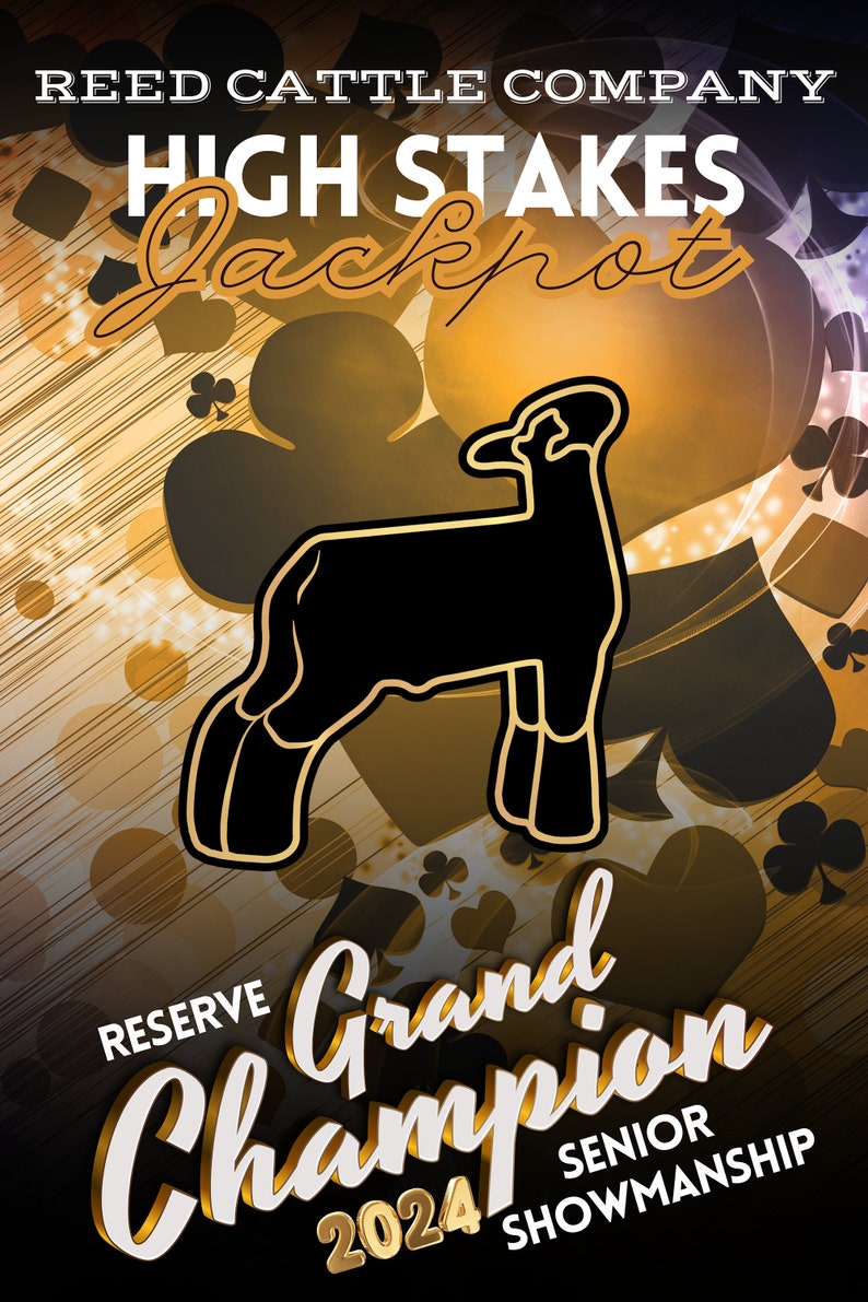 Customized Design Stock Show Rectangle Banner Steer, Heifer, Goat, Lamb ...