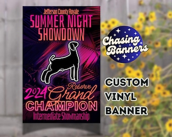Custom Vinyl Design Stock Show Banner Steer, Heifer, Goat, Lamb, Pig ...