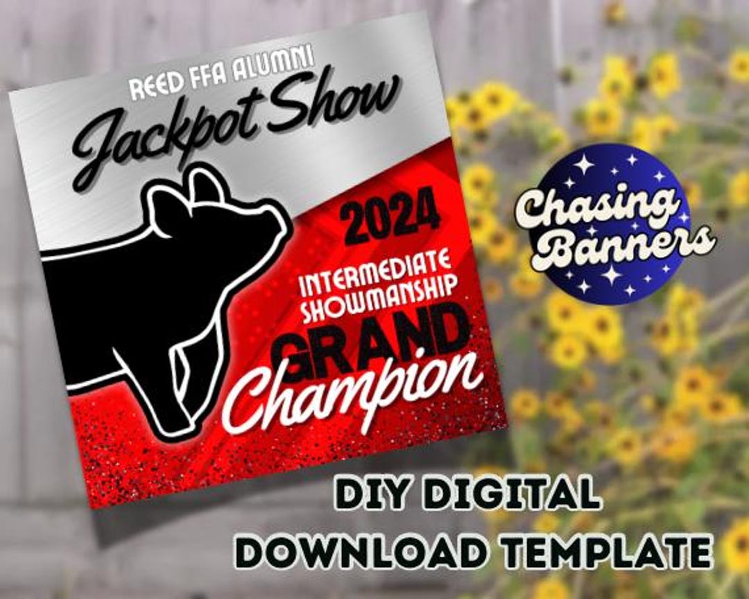 Stock Show Banner Canva Template Steer, Heifer, Goat, Lamb, Pig, Sheep ...