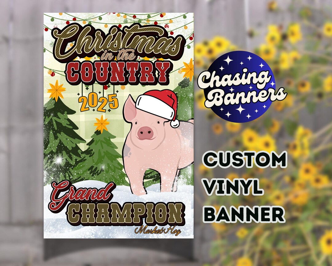 Custom Vinyl Design Stock Show Banner | Steer, Heifer, Goat, Lamb, Pig ...