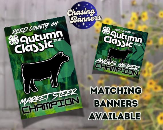 Customized Flyer Design Stock Show | Livestock Sign Jackpot Fair Steer ...