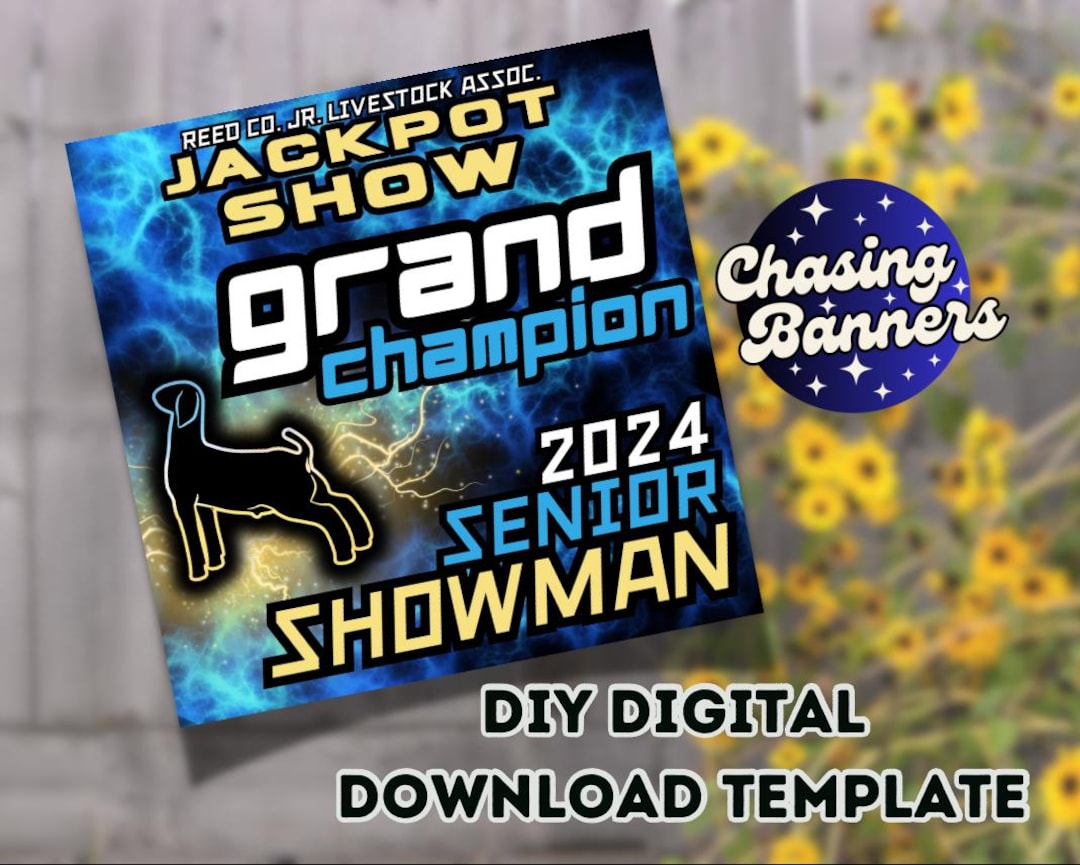 Stock Show Banner DIY Canva Template | Livestock Show Poster Award Sign ...