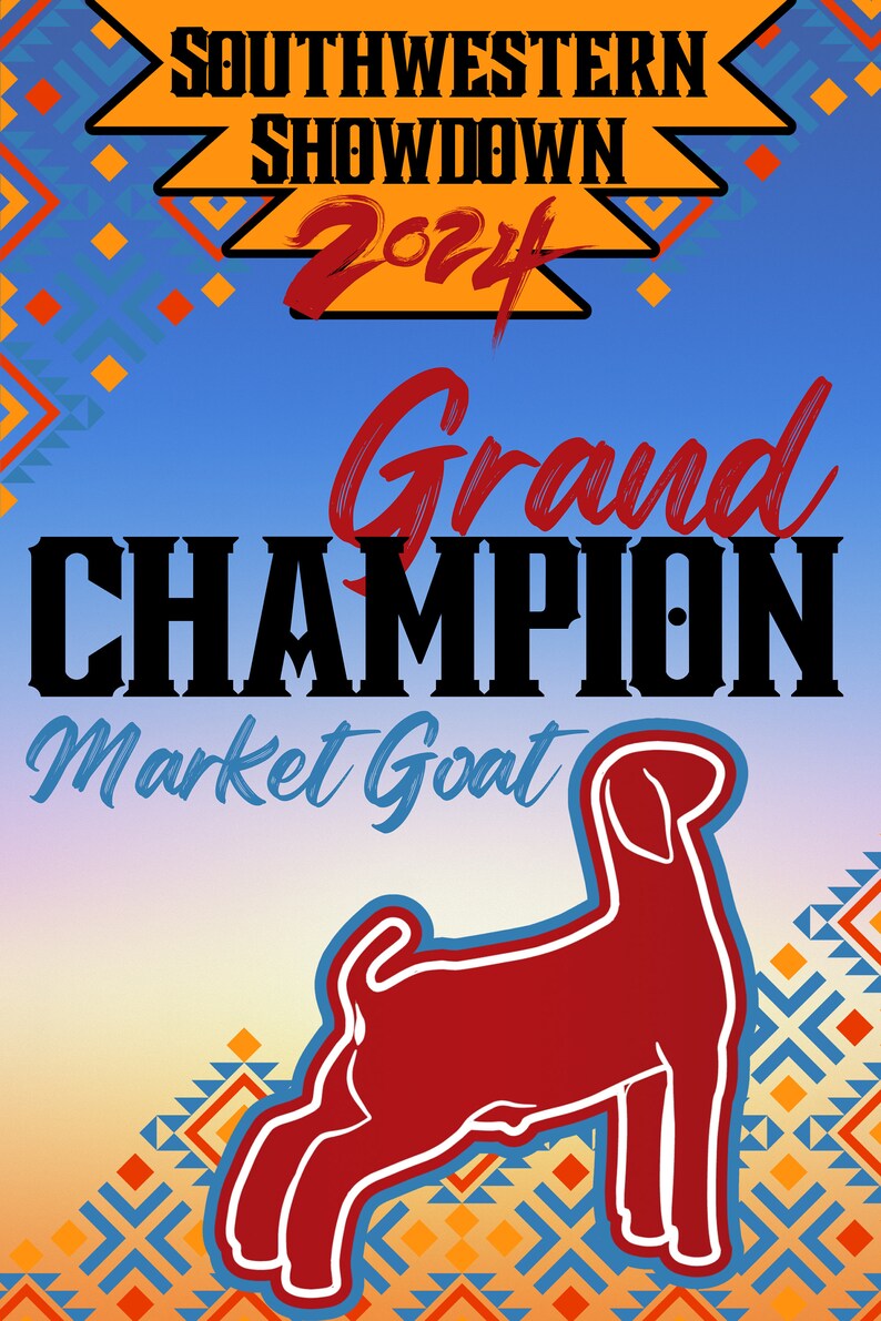 Stock Show Banner Canva Template Steer, Heifer, Goat, Lamb, Pig, Sheep ...